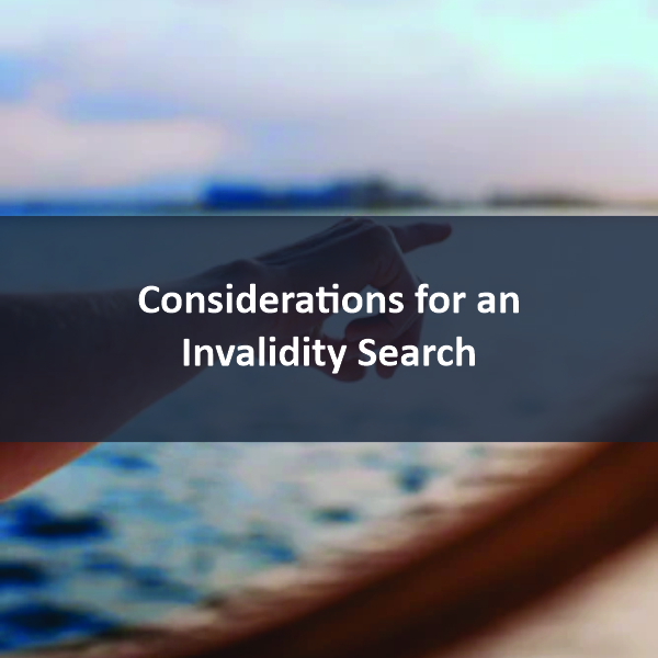 Considerations for an Invalidity Search - U.S. Patent Searching - The ...